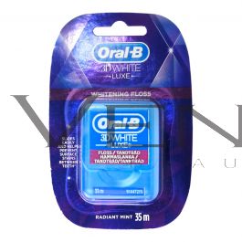 Oral-B Floss 3d White Luxe Whitening 35m Radiant Mint