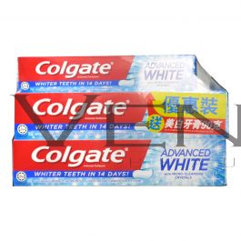 Colgate Toothpaste Advanced Whitening 2x160g+90g