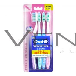 Oral-B Toothbrush Sensitive & Gums Precision Clean 4s Extra Soft