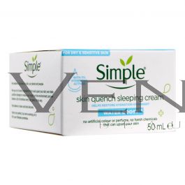 Simple Water Boost Skin Quench Sleeping Cream 50ml