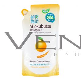 Shokubutsu Shower Cream 500ml Refill Orange Peel Oil
