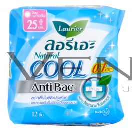 Laurier Natural Cool Day 25cm 12s Anti Bac