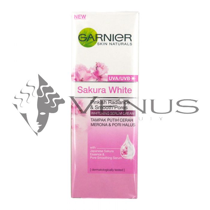 Garnier Sakura White Whitening Serum Cream UVA UVB 40ml